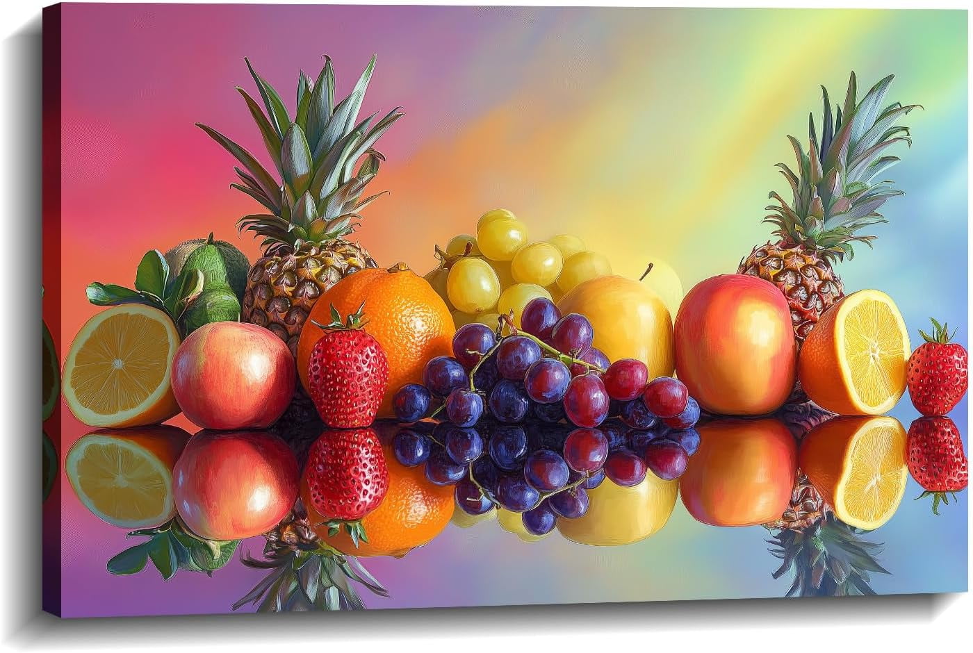 AVOI Kitchen Canvas Wall Art Fruit Picture Colorful Painting Prints ...