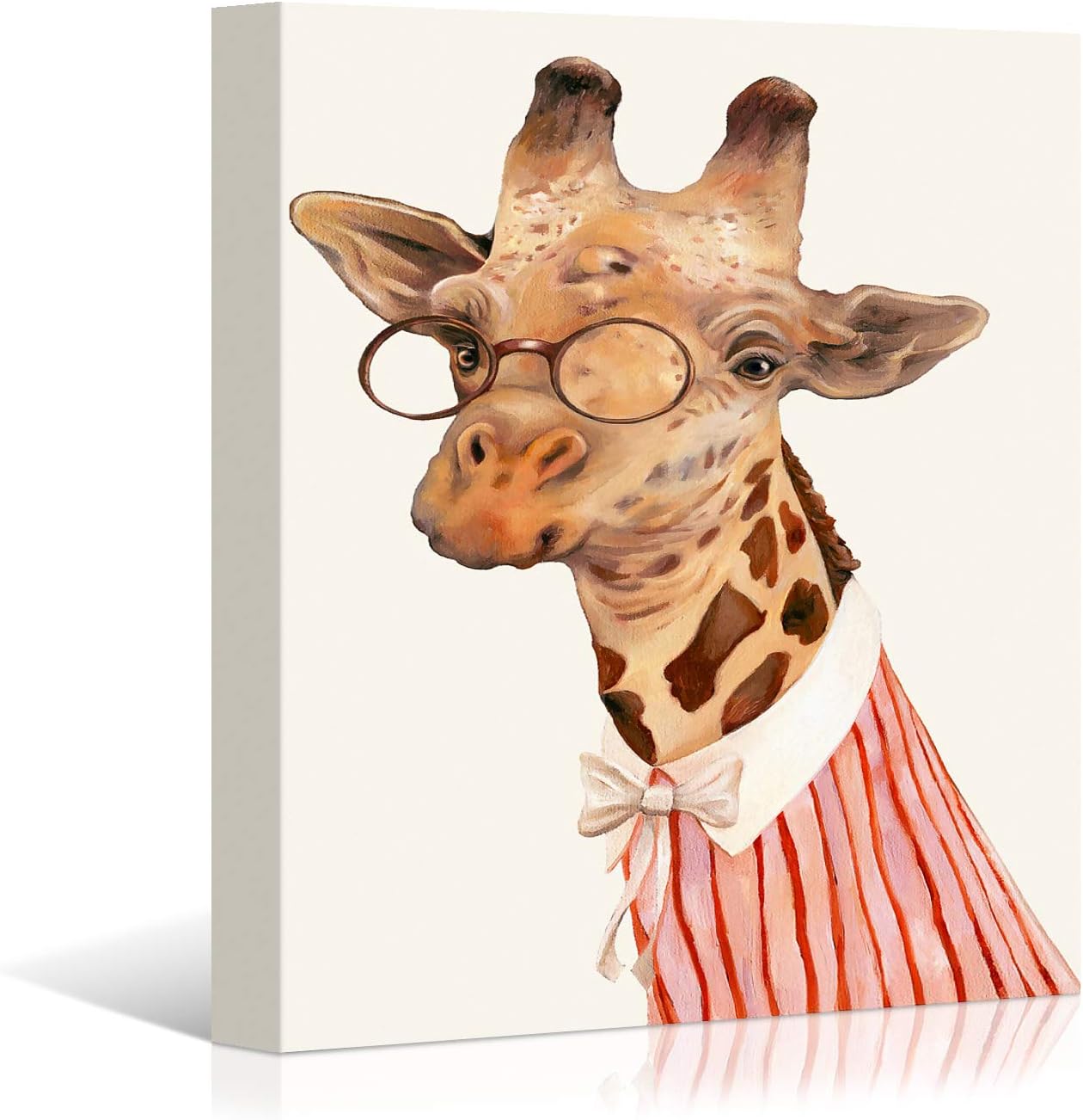 AVOI Lady Giraffe Picture Wall Art on Canvas Prints for Living Room ...