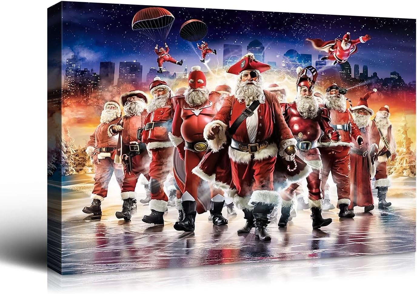 AVOI Large Canvas Wall Art Christmas Picture Santa Painting Artwork for Home Wall Decor Unframe ...