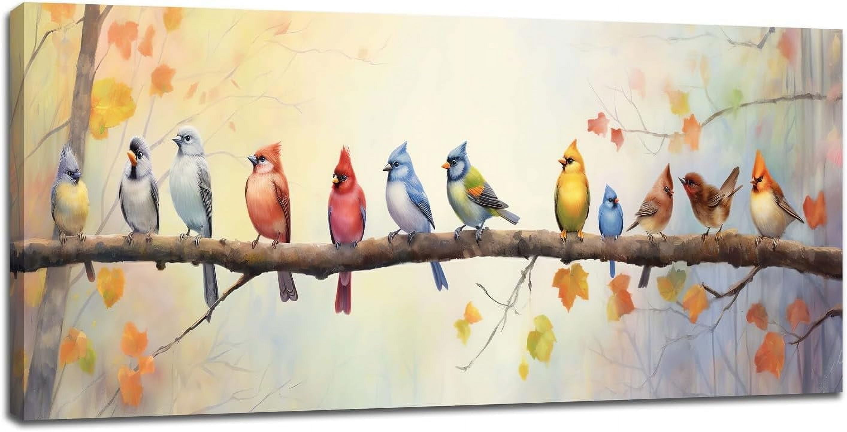 AVOI Large Canvas Wall Art Decor for Living Room Bedroom Colorful Birds ...