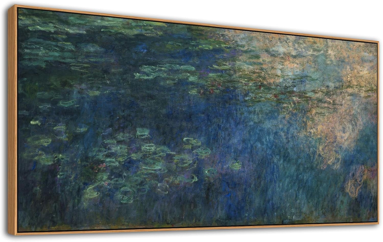 AVOI Large Framed Wall Art Decor - Water Lilies by Claude Monet Fine ...