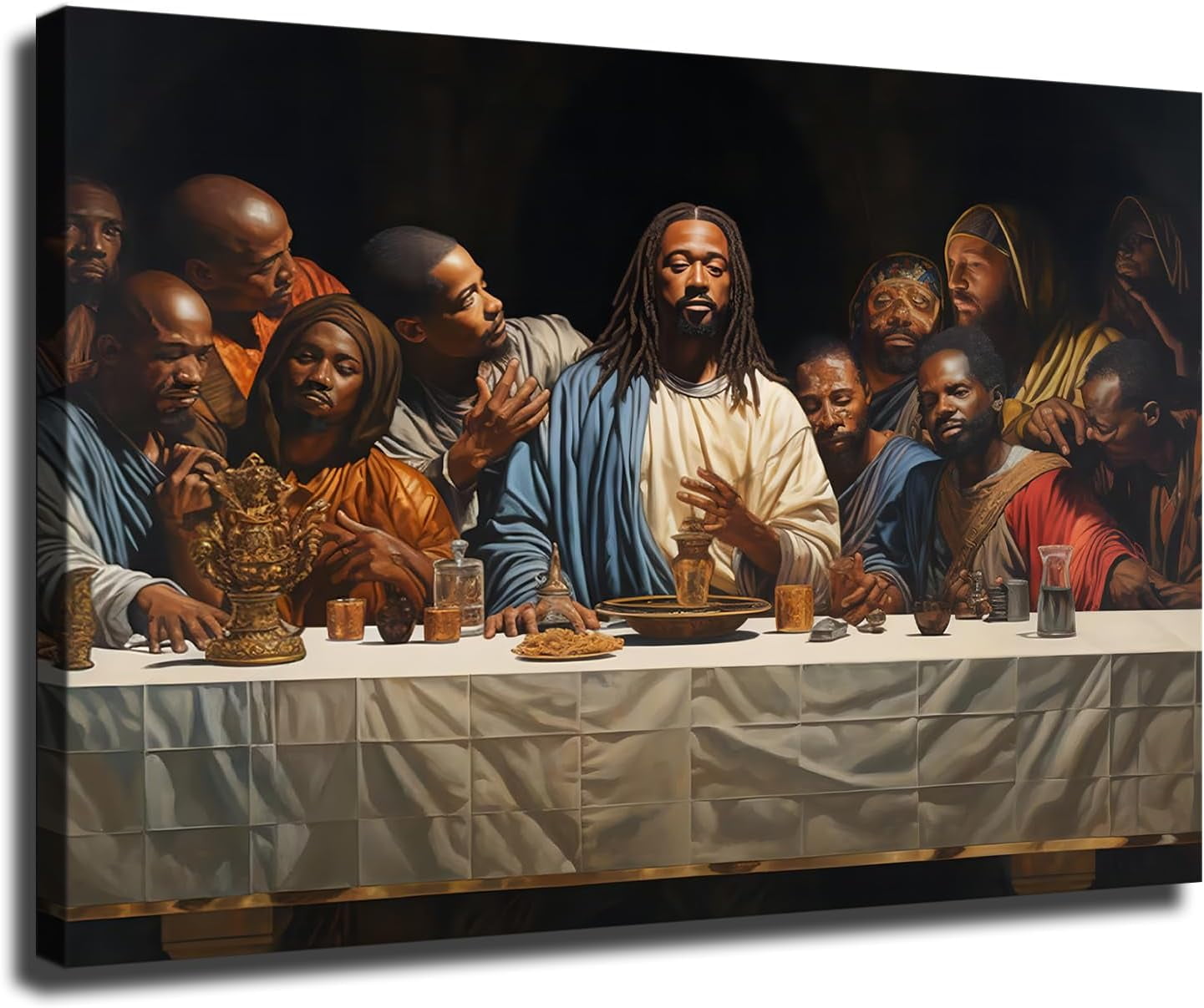 AVOI The Last Supper Wall Art Decor, African American Jesus Christ Last ...