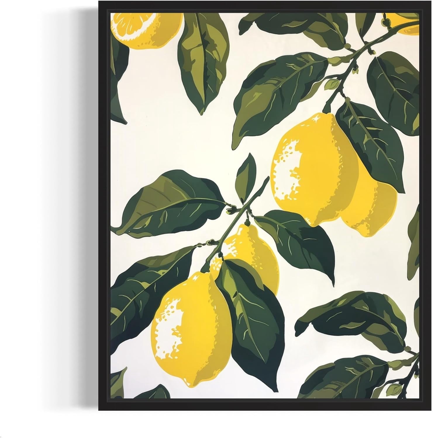 AVOI Lemon Art Print Kitchen Poster, Pastel Fruit Theme Painting, Wall ...