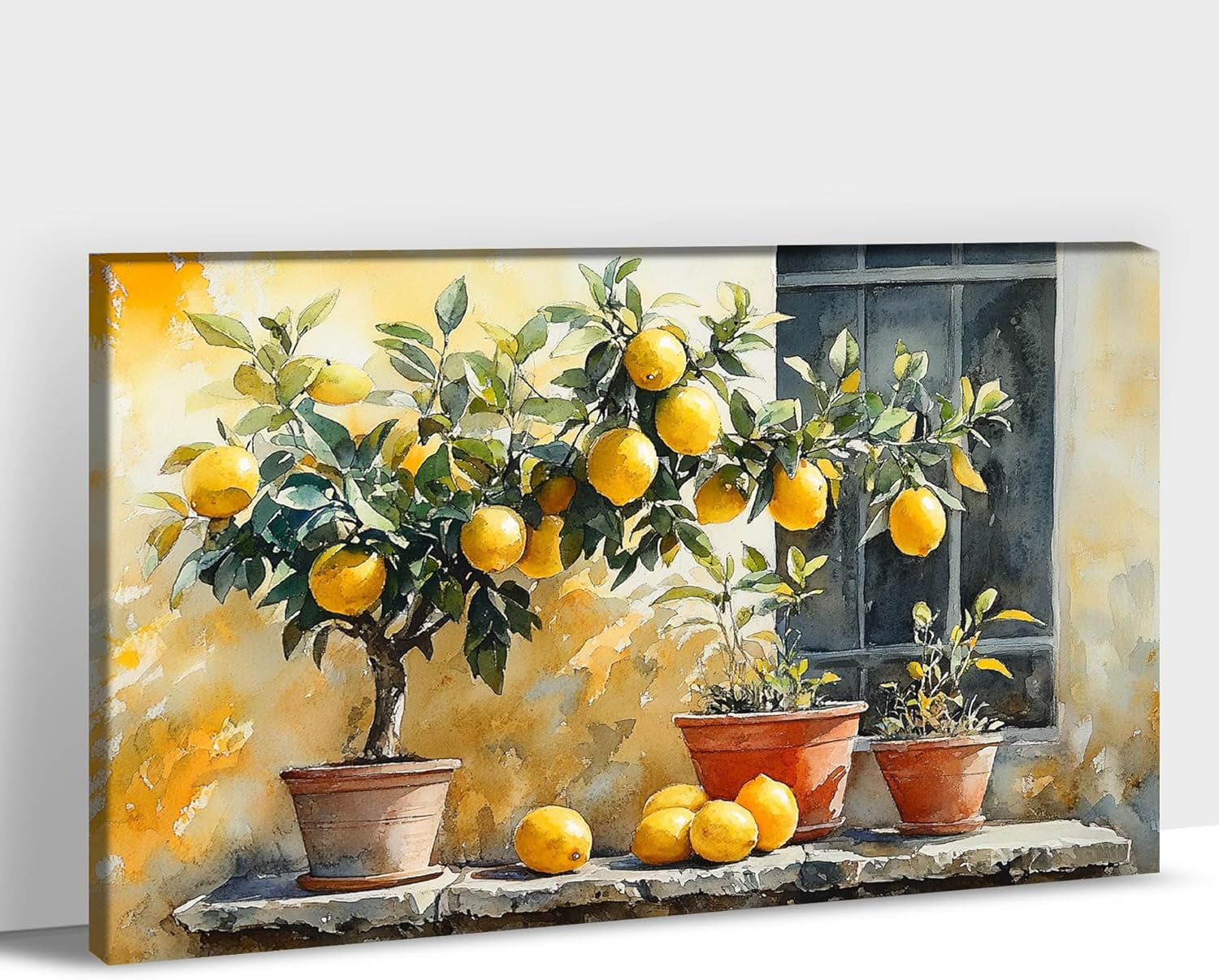 AVOI Lemon Wall Art, Vintage Yellow Lemon Canvas Prints for Kitchen ...