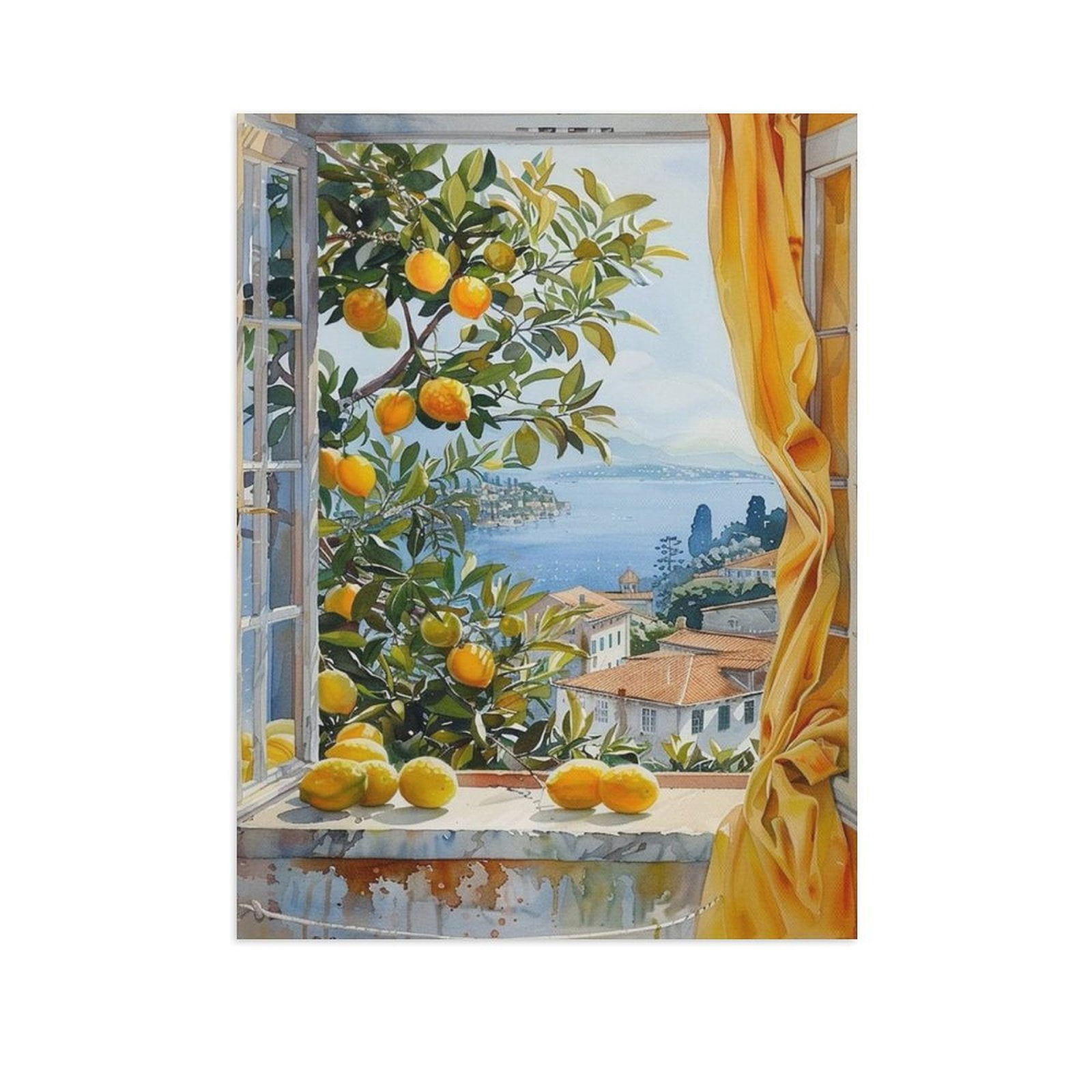 AVOI Lemon Wall Art, Vintage Yellow Lemon Kitchen Prints, Fruit ...