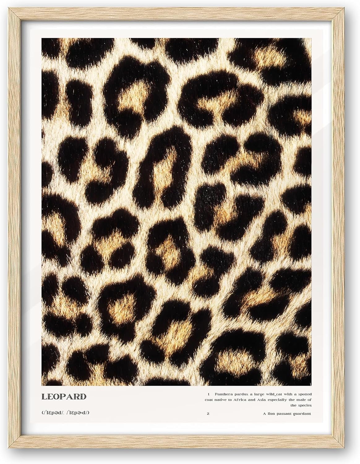 AVOI Leopard Pattern Unframed Wall Art, 12x16 in Above Bed Bedroom ...