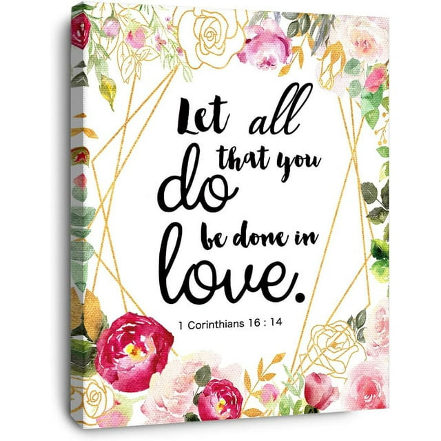 AVOI Let All That You Do Be Done in Love Wall Art,Christian Wall Decor ...