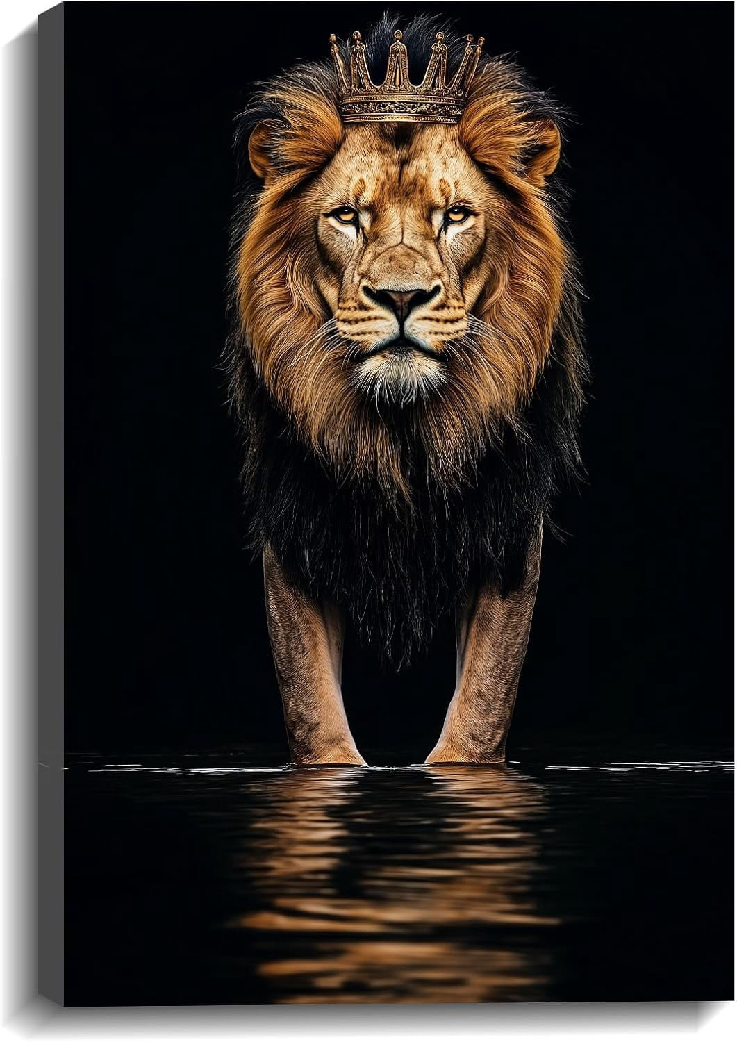 AVOI Lion Canvas Wall Art King Lion Picture Prints Wild Animal Poster ...