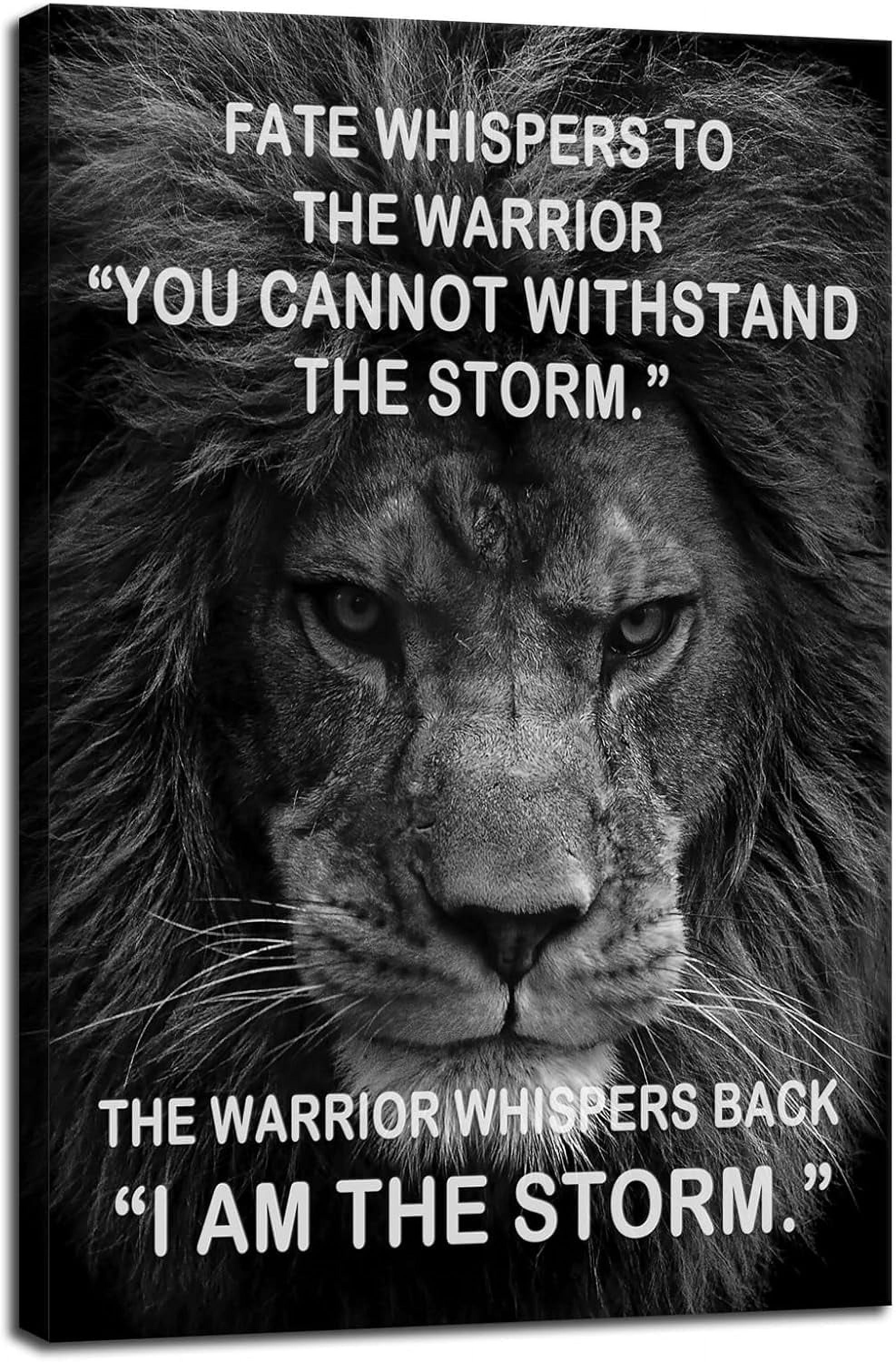 AVOI Lion Inspirational Canvas Office Print Wall Art Animal ...