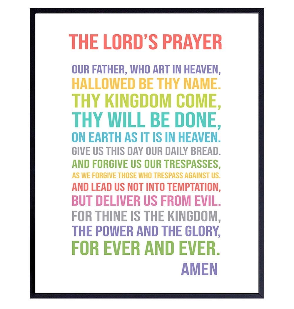 AVOI Lords Prayer Wall Art-Catholic Gifts-Christian Gifts for Women ...