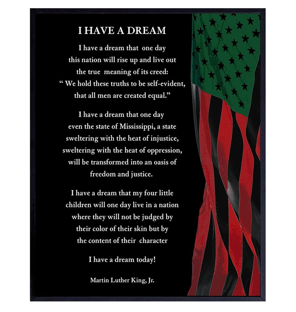 AVOI Martin Luther King, MLK Poster Black Wall Art-African American Art ...
