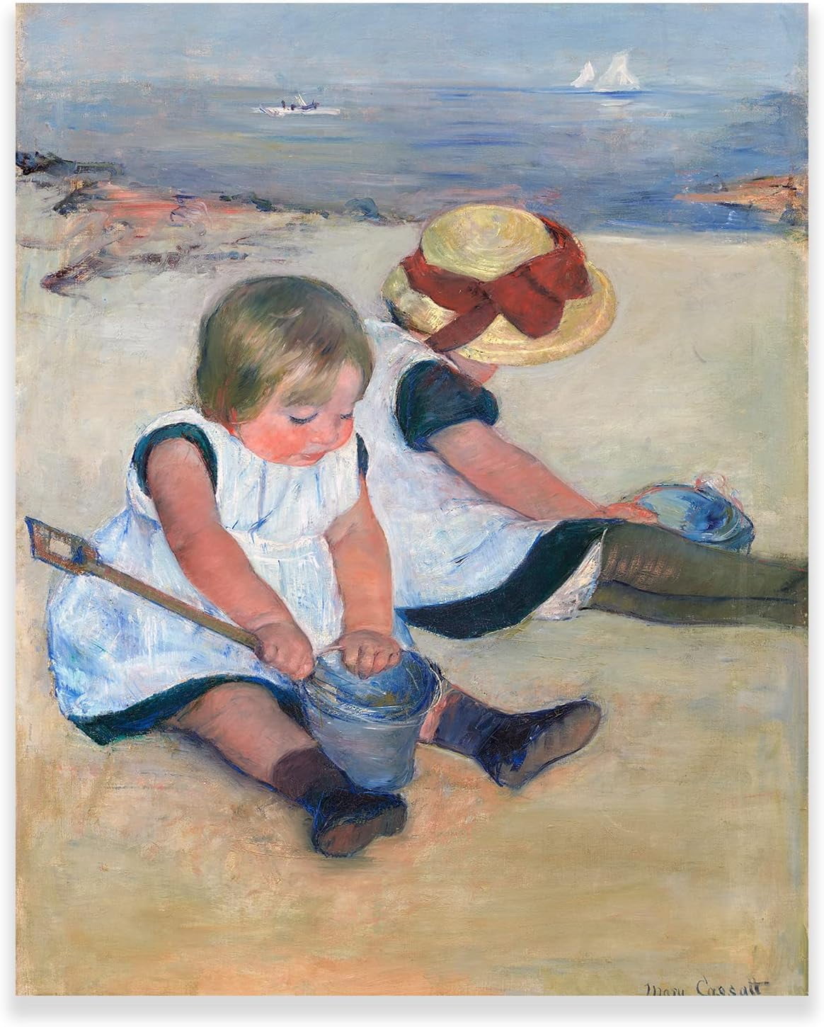 AVOI Mary Cassatt Prints-Children Playing On The Beach Poster-Fine Oil ...