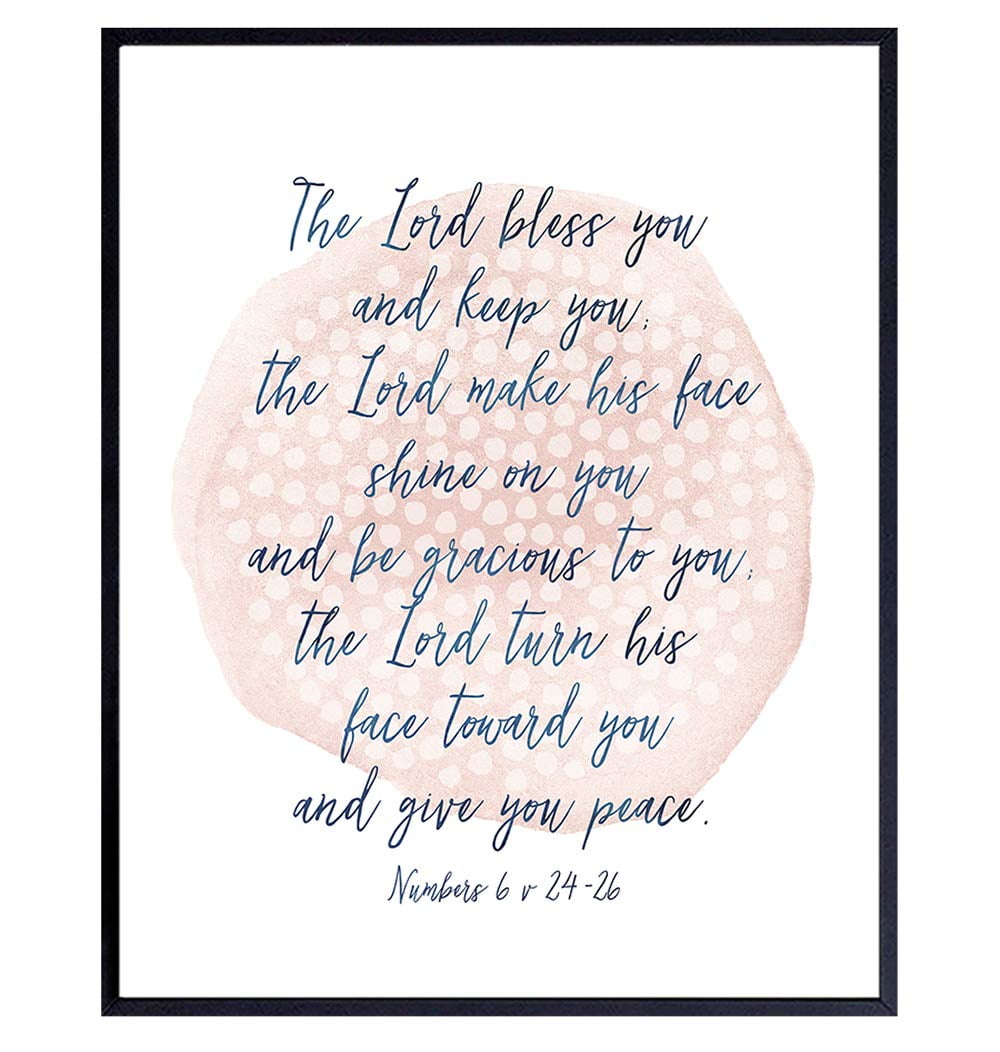 AVOI May The Lord Bless You and Keep You - Abstract Scripture Wall Art ...