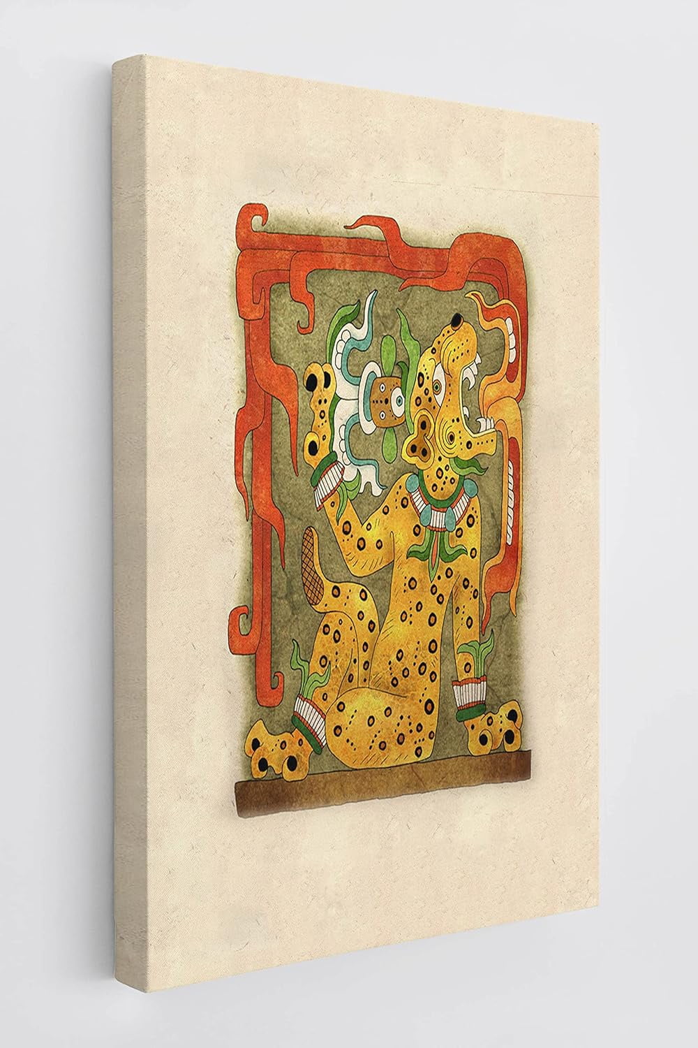 AVOI Mayan Aztec Art Jaguar God Ancient Gods Wall Art Canvas Farmhouse ...