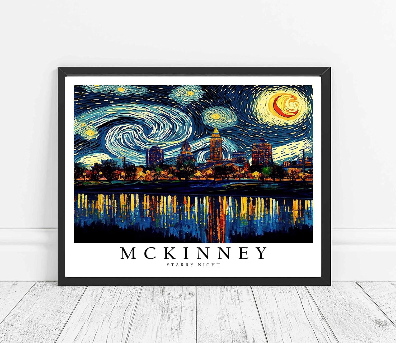 AVOI McKinney Art Print Poster, McKinney Starry Night Theme Wall art ...