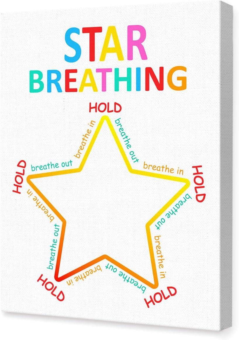 AVOI Mental Health Canvas Wall Art,Star Breathing Therapy Artwork ...