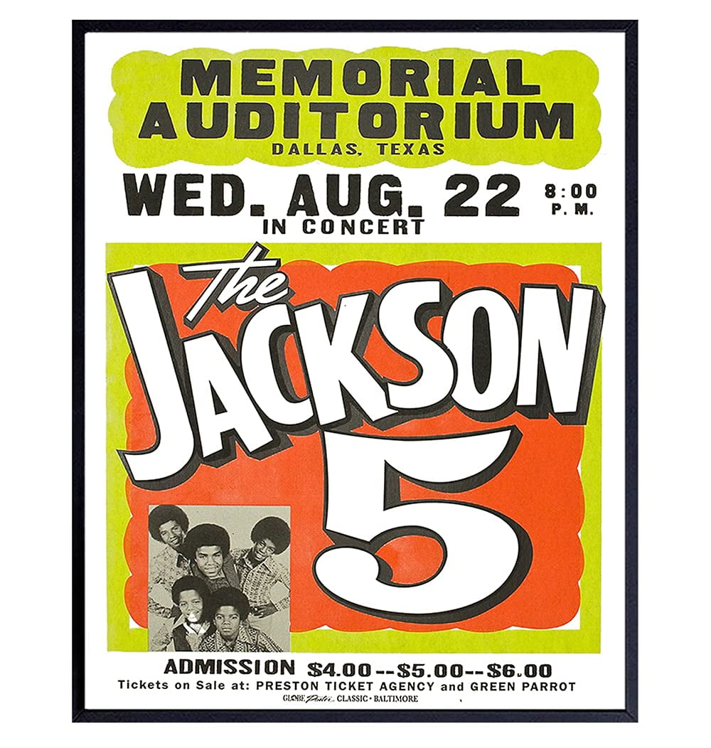 AVOI Michael Jackson Poster-Motown Black Music-Vintage Jackson 5 ...