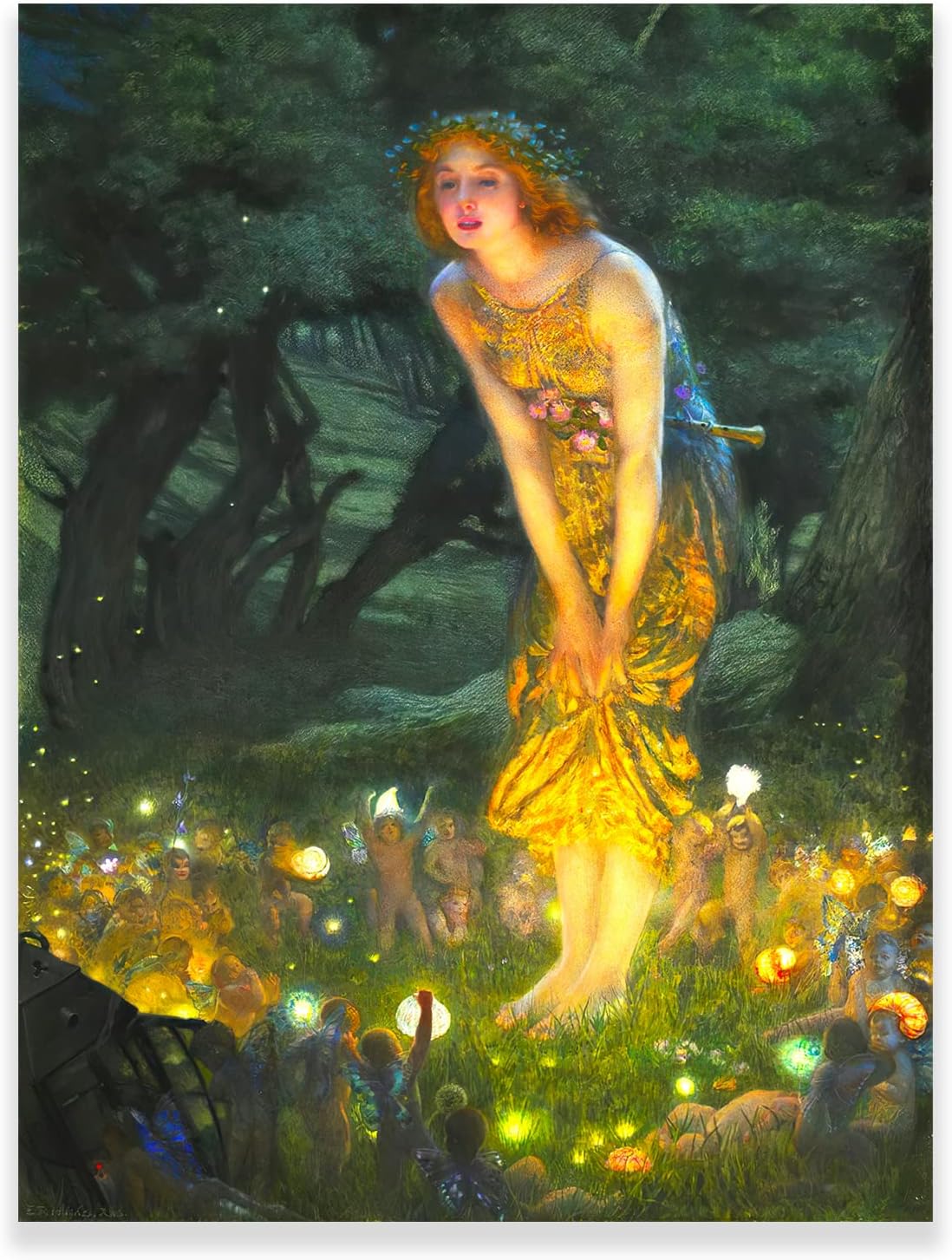AVOI Midsummer Eve Wall Art -Edward Robert Hughes Art Rrints -Fairy ...