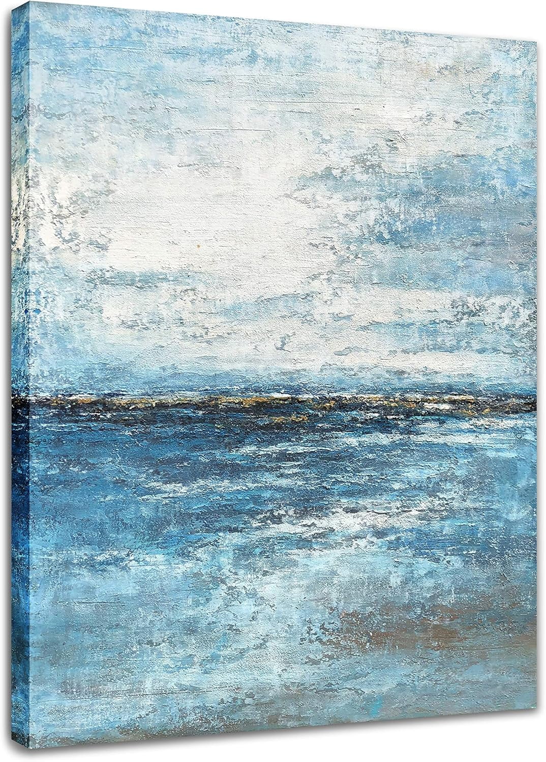 AVOI Modern Clissical Blue Abstract Canvas Wall Art Painting Pictures ...