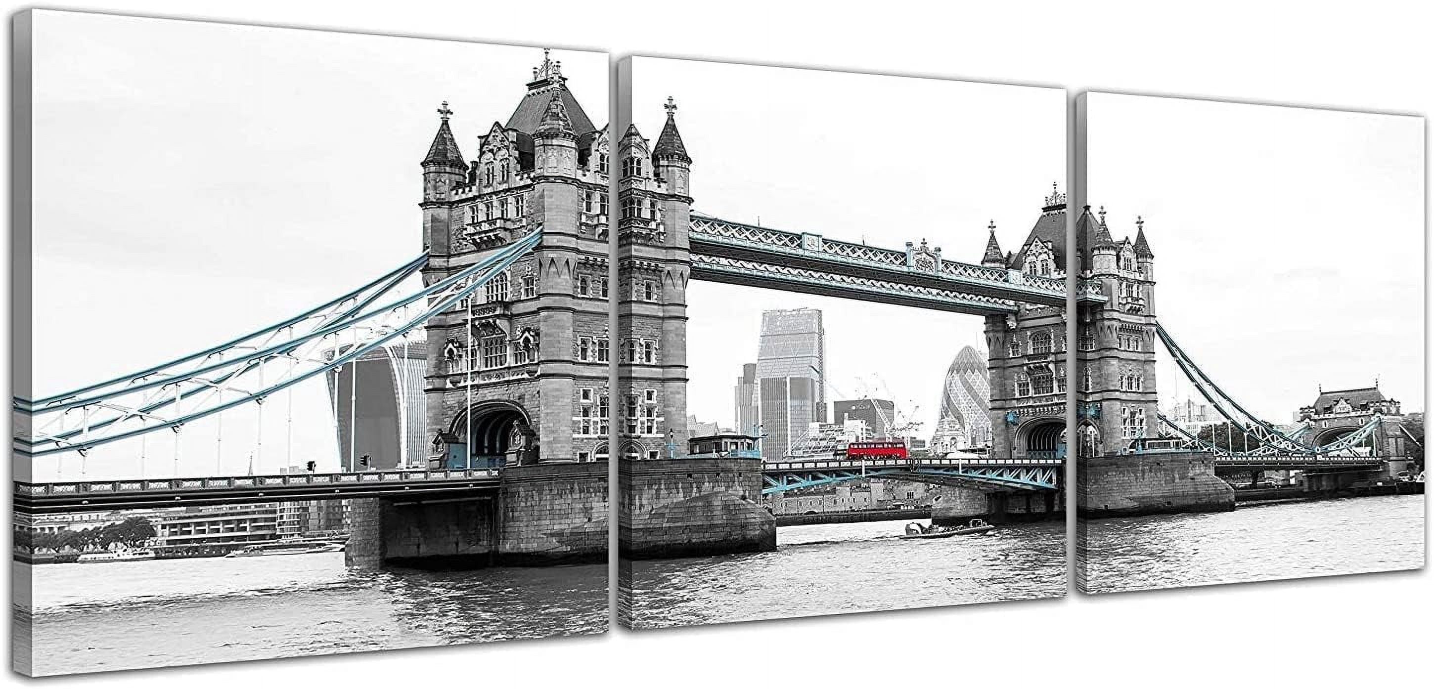 AVOI Modern Giclee Canvas Black and White with Red Theme Wall Art ...