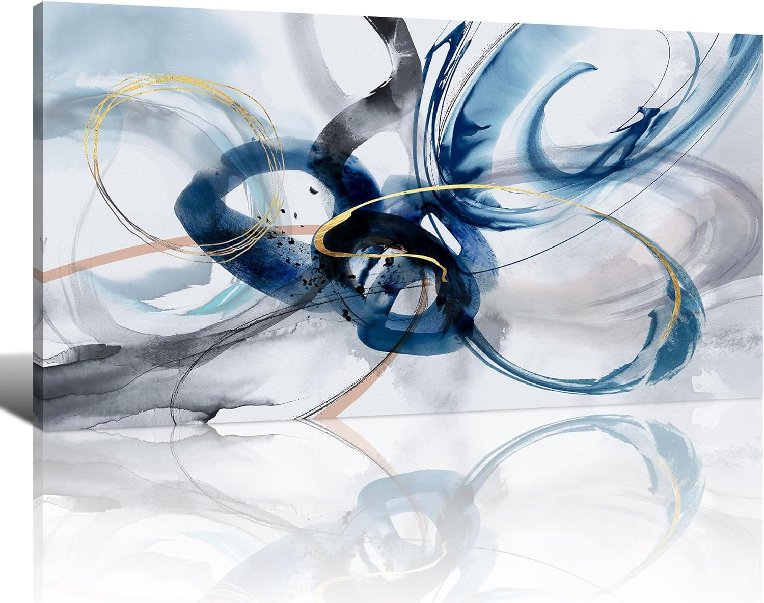 AVOI Modern Large Abstract Wall Art - Bright and Bold Line Design ...