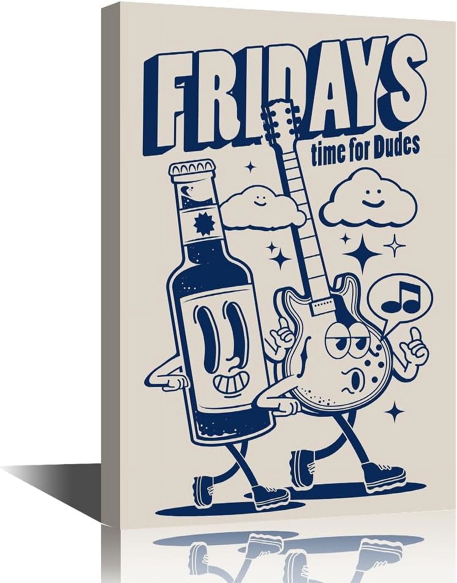 AVOI Modern Wall Art Friday Signage Posters and Prints for Home Hotel ...