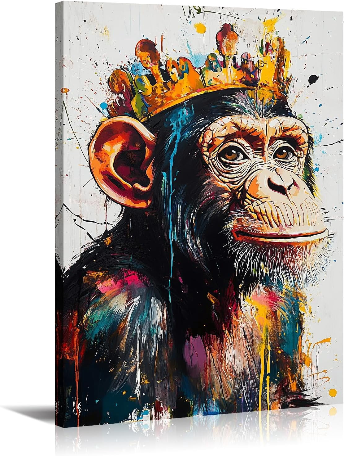 AVOI Monkey King Canvas Wall Art Graffiti Poster Pop Painting Animal ...