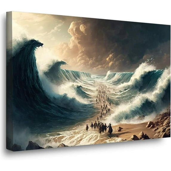 AVOI Moses Parted the Red Sea Figures Jesus Bible Art Modern Bible ...