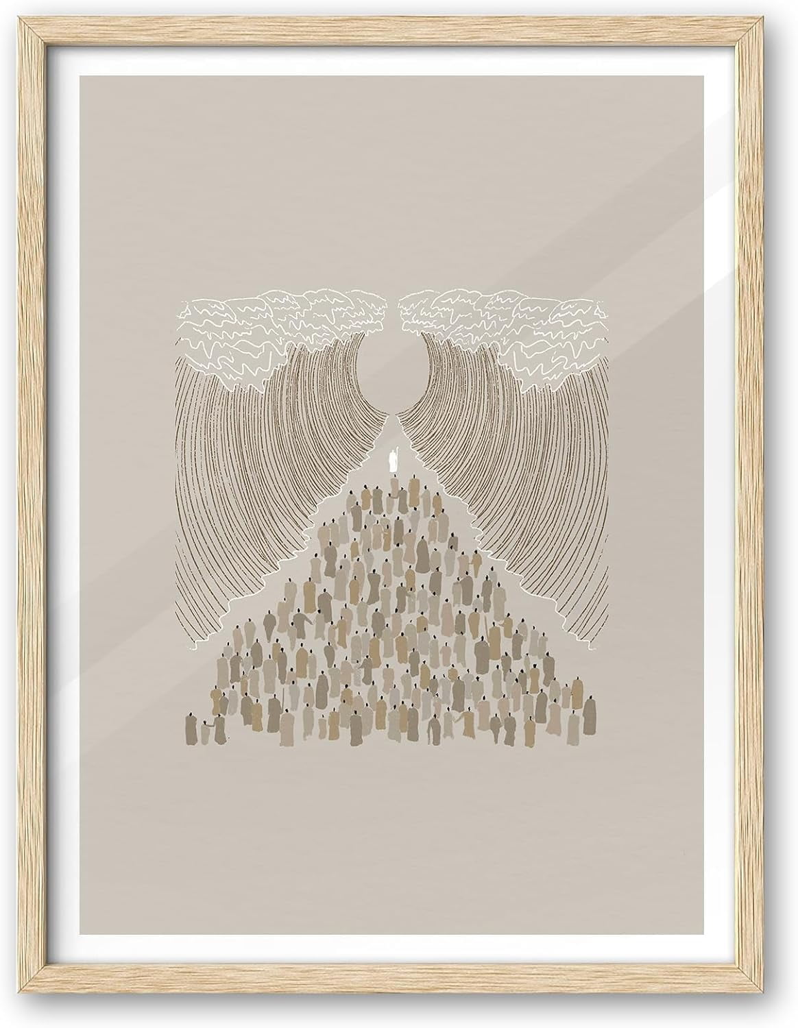 AVOI Moses Parting The Red Sea Unframed Wall Art, 12x16 in Modern ...