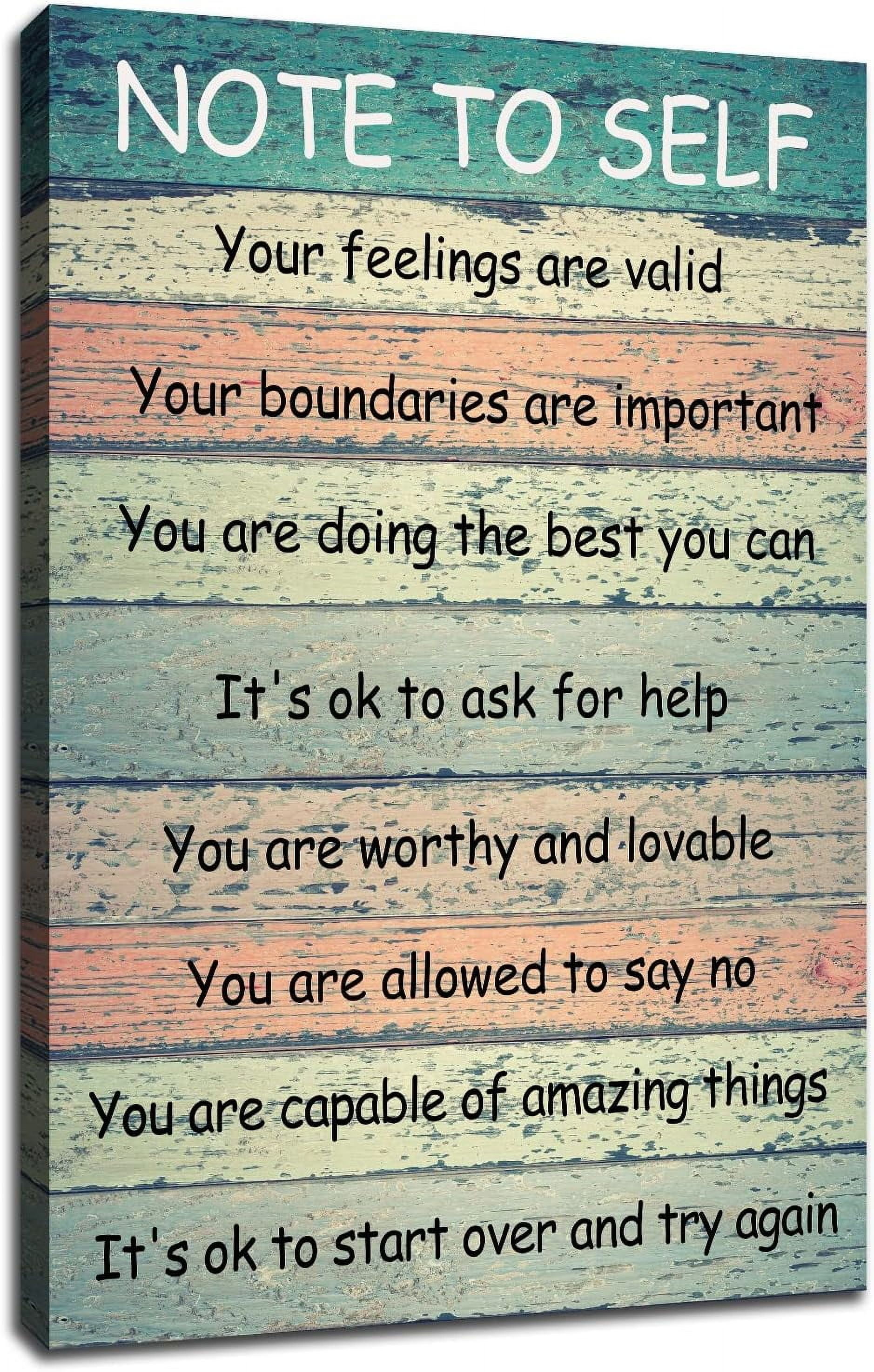 AVOI Motivational Canvas Positive Wall Art Inspirational Office Note to ...