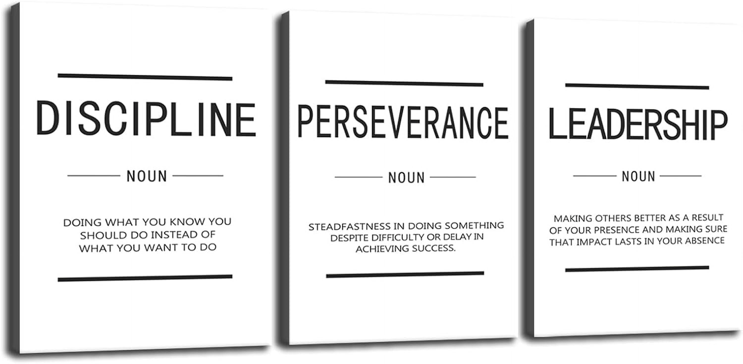 AVOI Motivational Painting Wall Art Canvas Discipline Perseverance ...