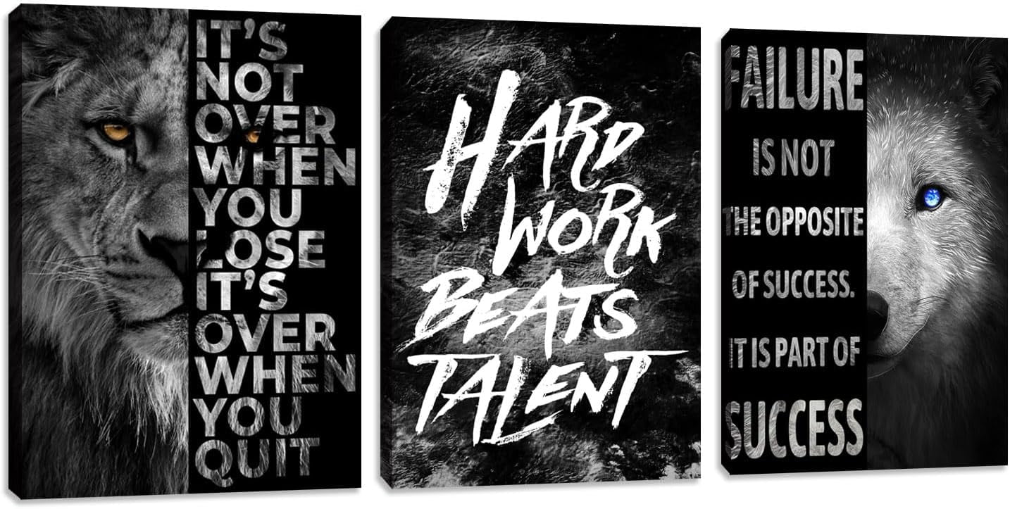 AVOI Motivational Poster Art Inspirational Wall Art Canvas Wall Art ...