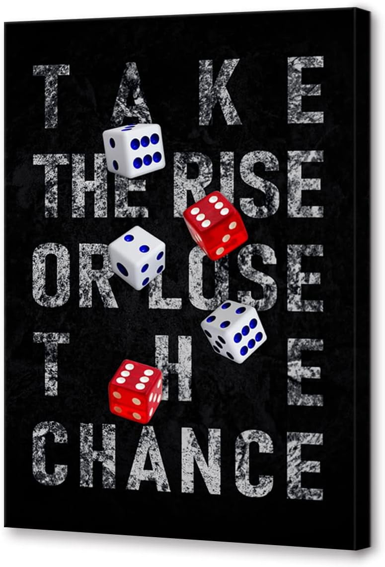 AVOI Motivational Wall Art Canvas - 'TAKE THE RISE OR LOSE THE CHANCE ...