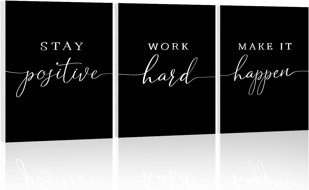 AVOI Motivational Wall Art Office Decor: Positive Quotes Wall Decor for ...