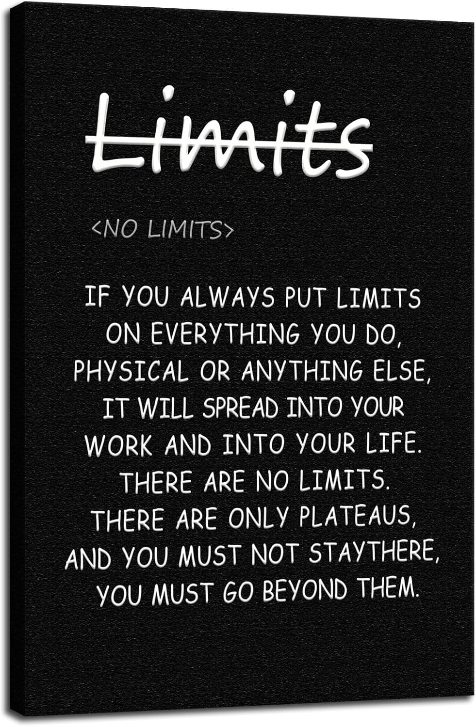 AVOI Motivational Wall Art There are no limits‘ from Bruce Lee's ...