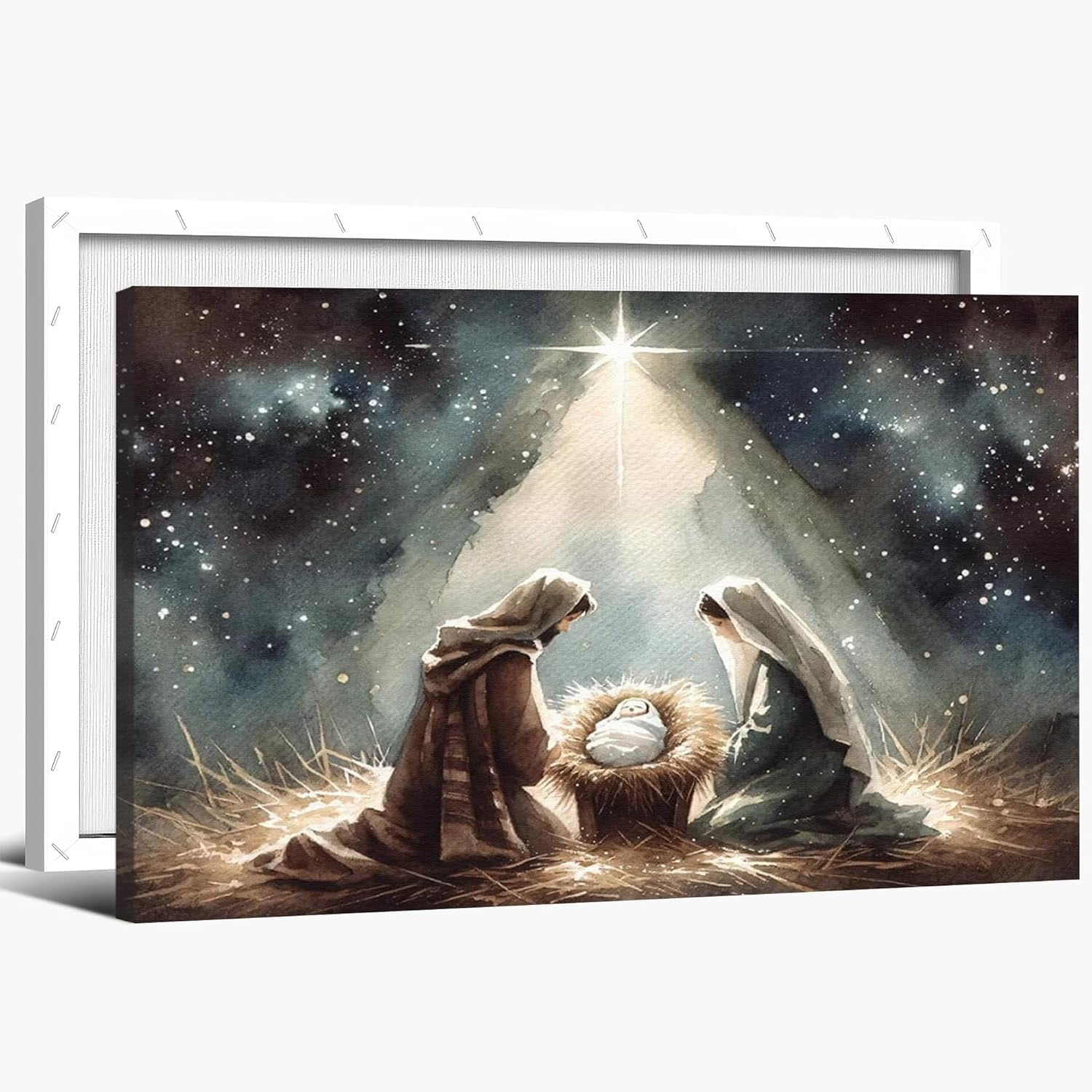 AVOI Nativity Wall Art, Birth of Christ Canvas Prints, Christian Home ...