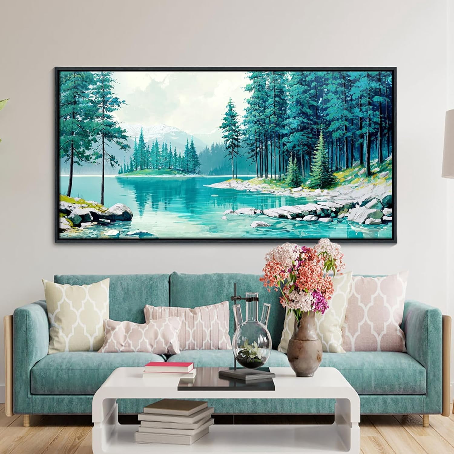 AVOI Nature Mountain Wall Art National Park Painting Green Ridge ...