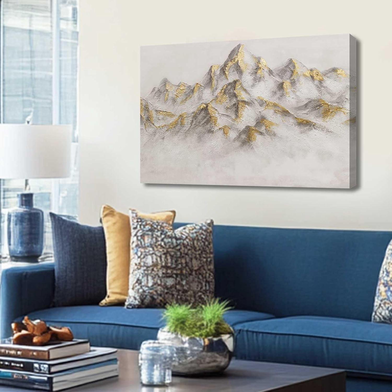 AVOI Nature Poster Prints Gold Art for Walls Mountain Picture Canvas 12 ...