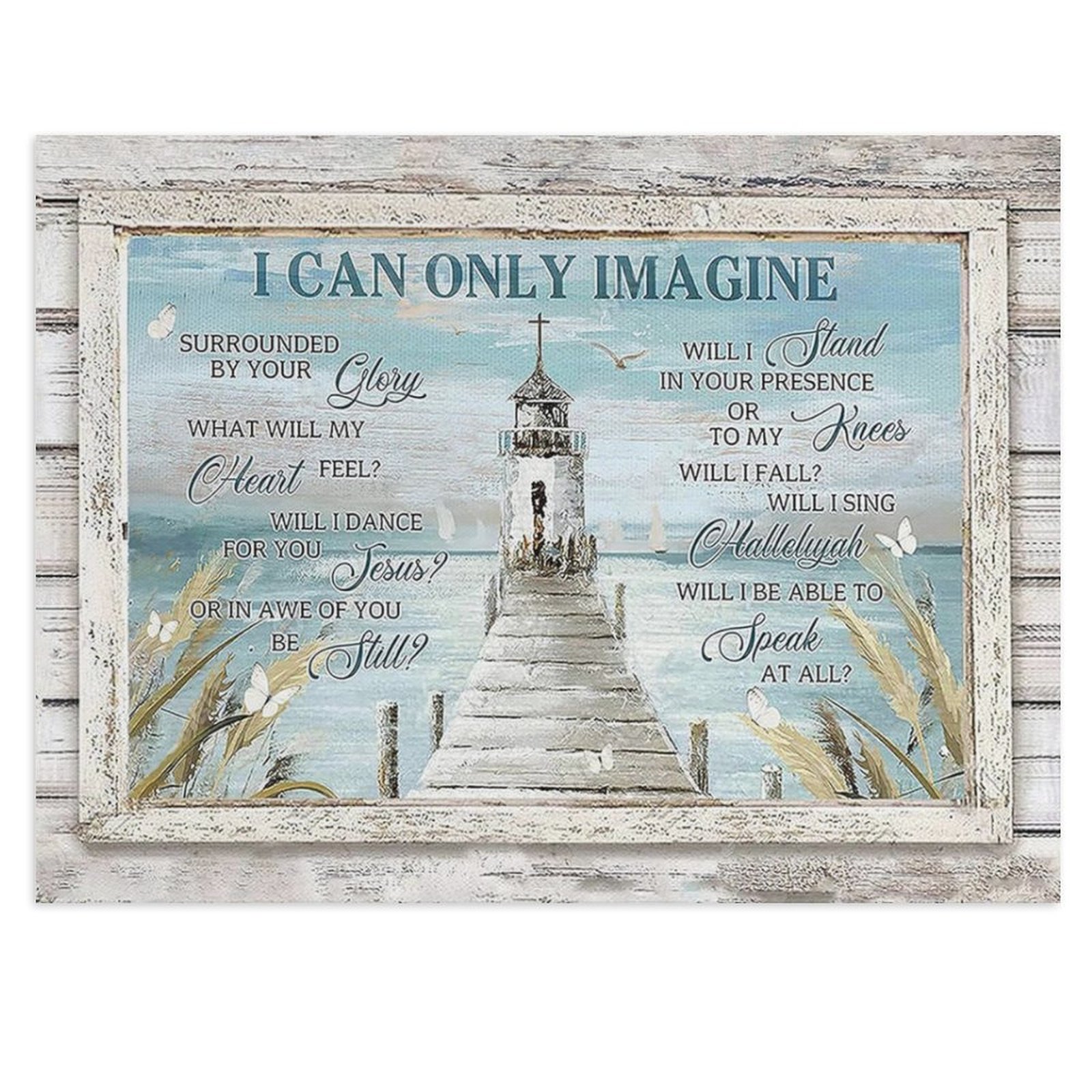 AVOI Nautical Lighthouse Wall Art Scripture Christian Cross Wall Decor ...