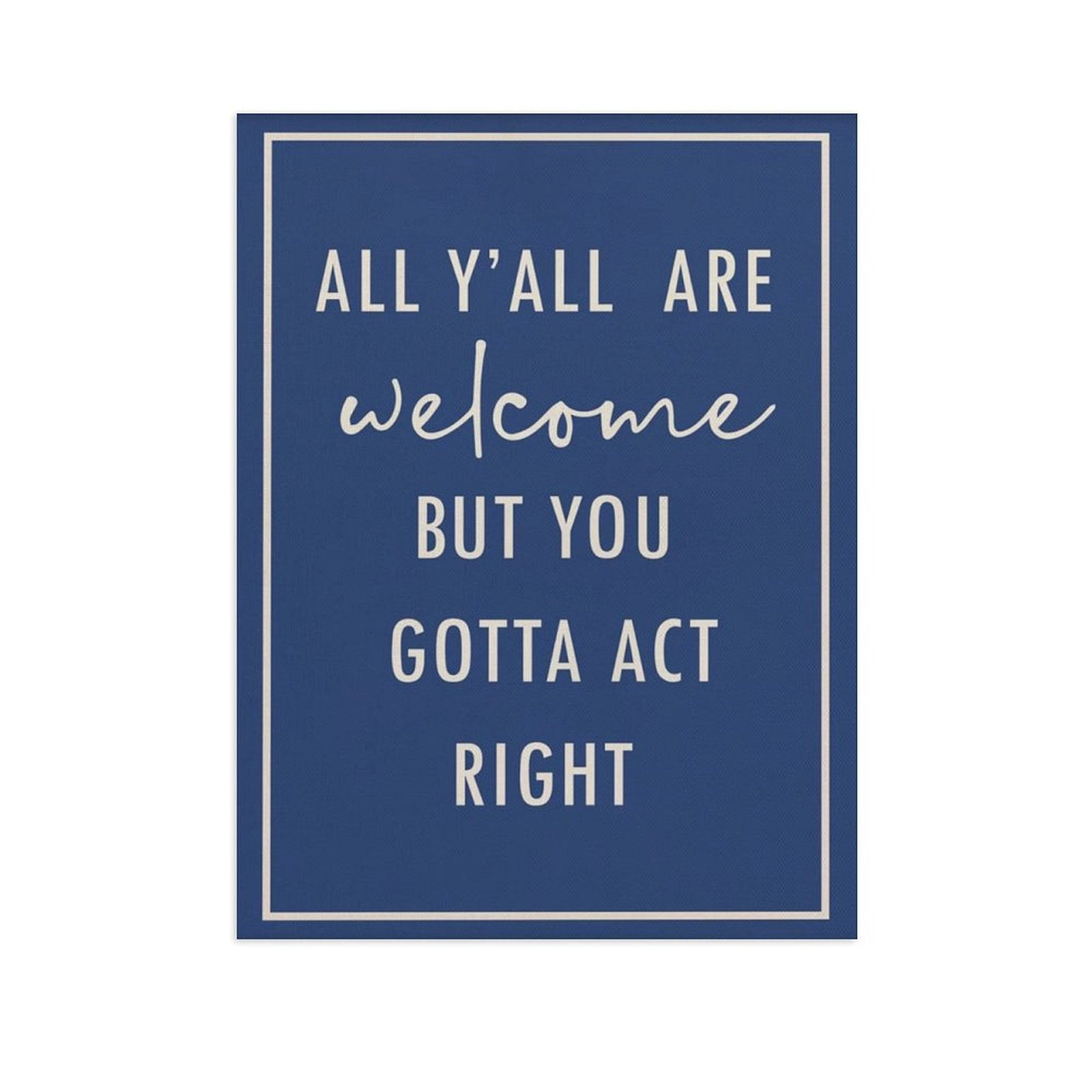 AVOI Navy Blue Classroom Wall Decor Poster, Welcome Sign, Funny Door ...