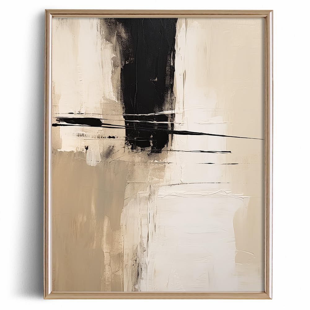 AVOI Neutral Earthy Tone Abstract Wall Art Decor - Mid Century Modern ...