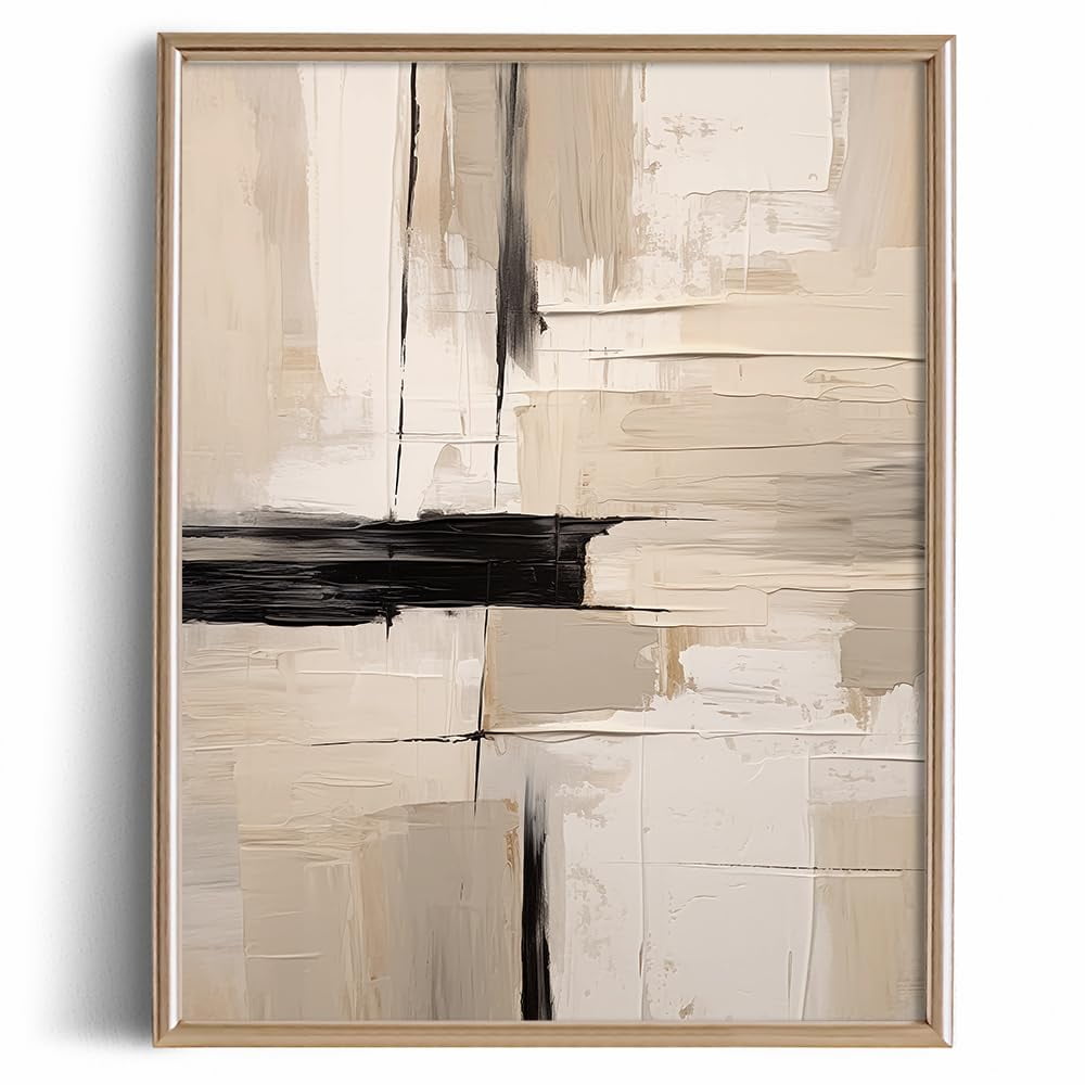 AVOI Neutral Earthy Tone Abstract Wall Art Decor - Mid Century Modern ...
