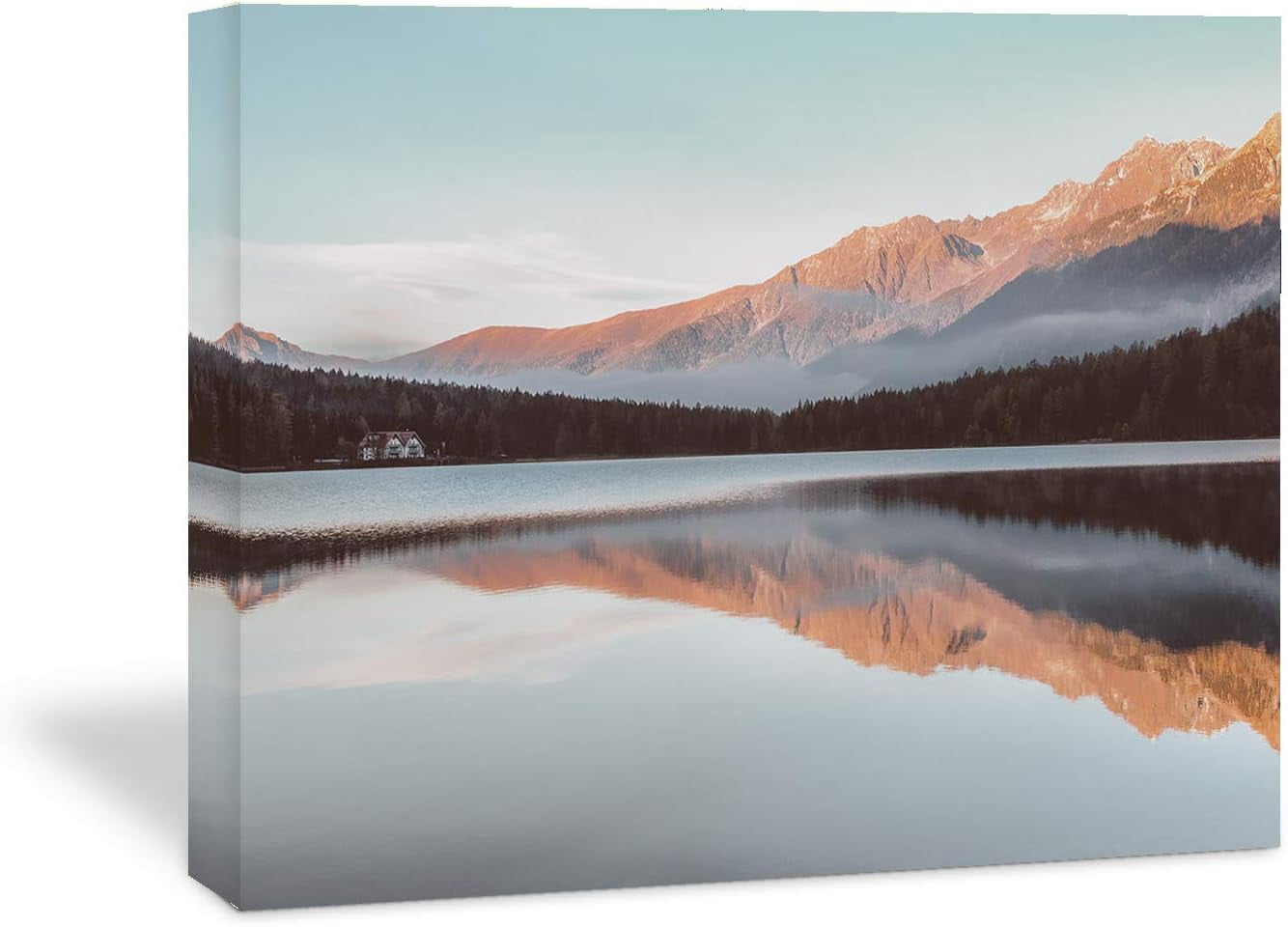 AVOI Nice Lake View Under The Mountains Wall Art Canvas Prints for ...