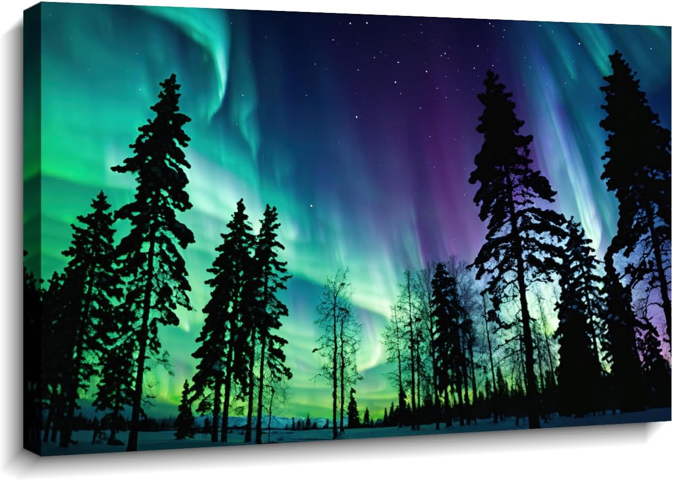 AVOI Northern Lights Canvas Wall Art for Living Room Bedroom Office ...