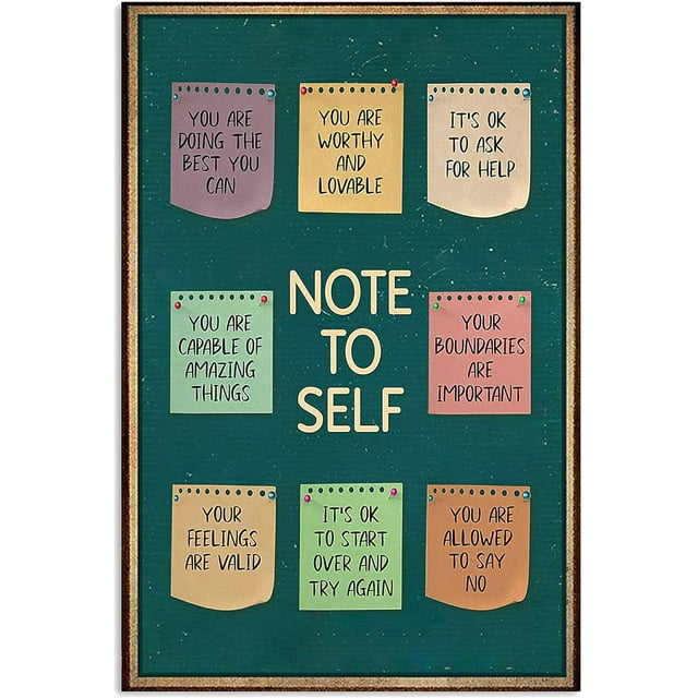 AVOI Note To Self Vertical Poster, Self Love, Self Care, Clarity ...