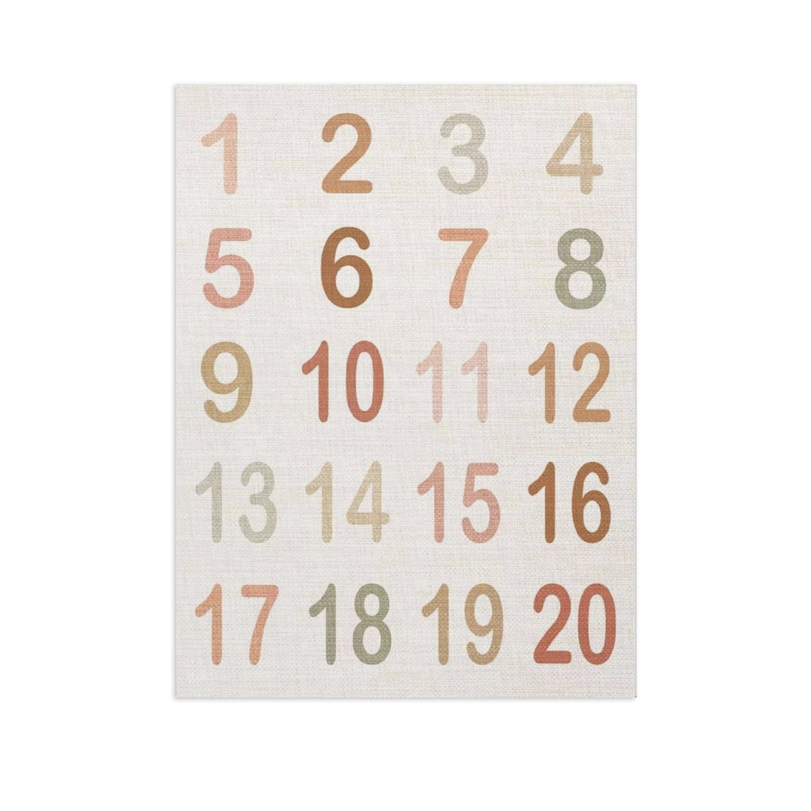 AVOI Numbers Educational Poster, Boho Classroom Decor, Numbers 1-20 ...