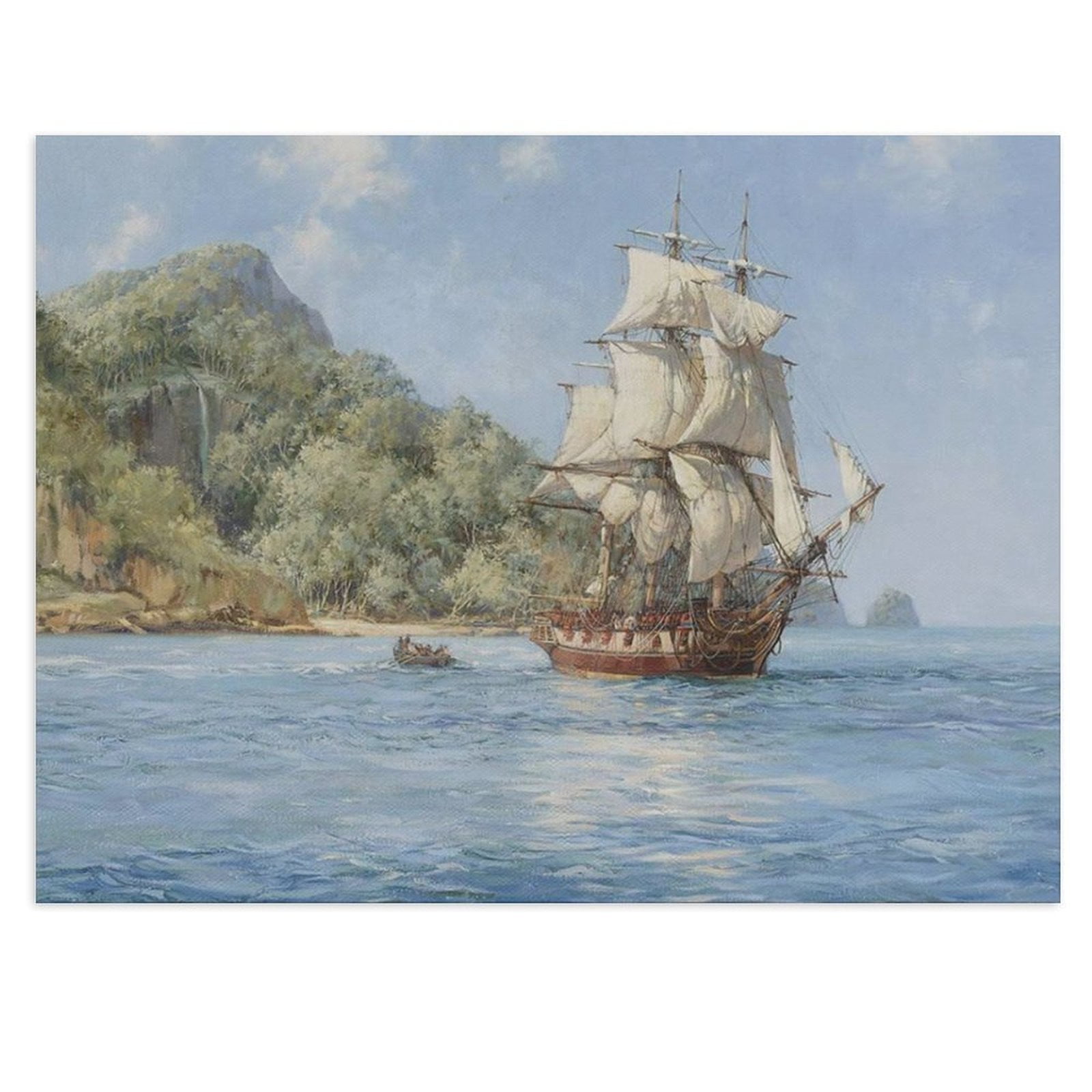 AVOI Ocean Theme Canvas Wall Art, Sailboats on Blue Sea Level Picture ...