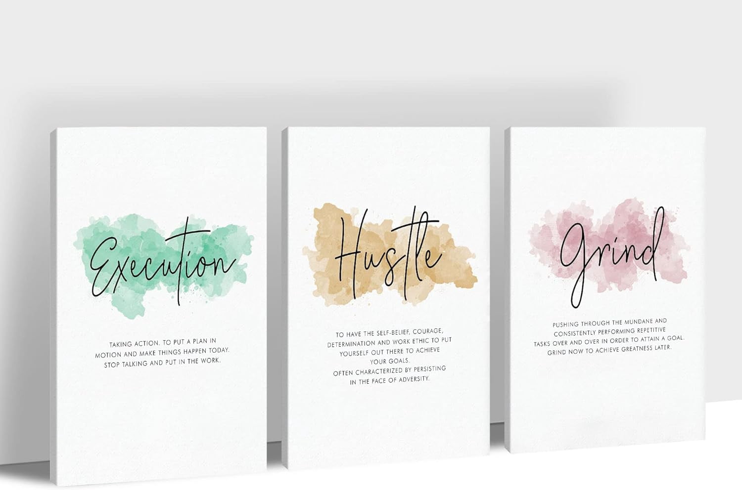 AVOI Office Canvas Wall Art Motivational Wall Decor Execution Hustle ...