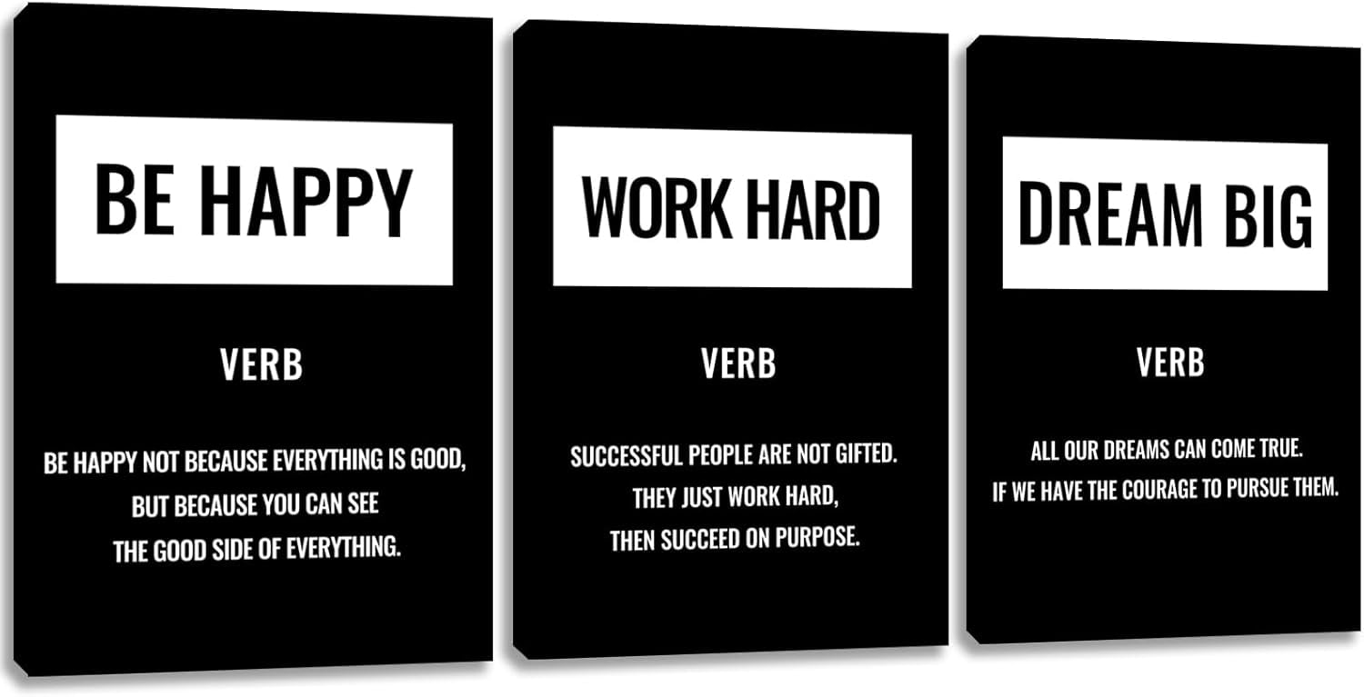 AVOI Office Decor for Men Women Inspirational Positive Canvas Wall Art ...