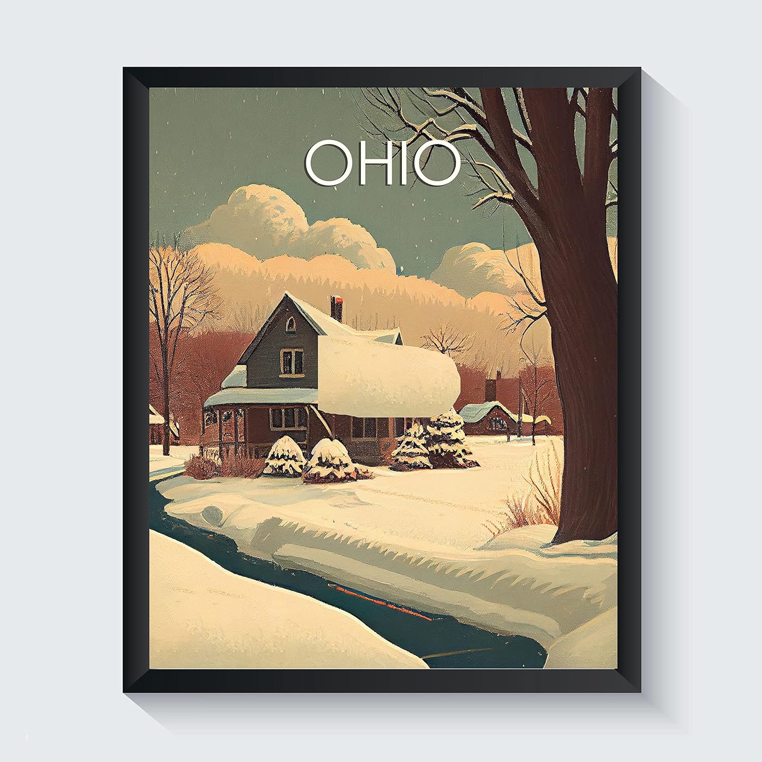 AVOI Ohio Country Side Art Print, Ohio Poster Wall art Decor, Ohio ...